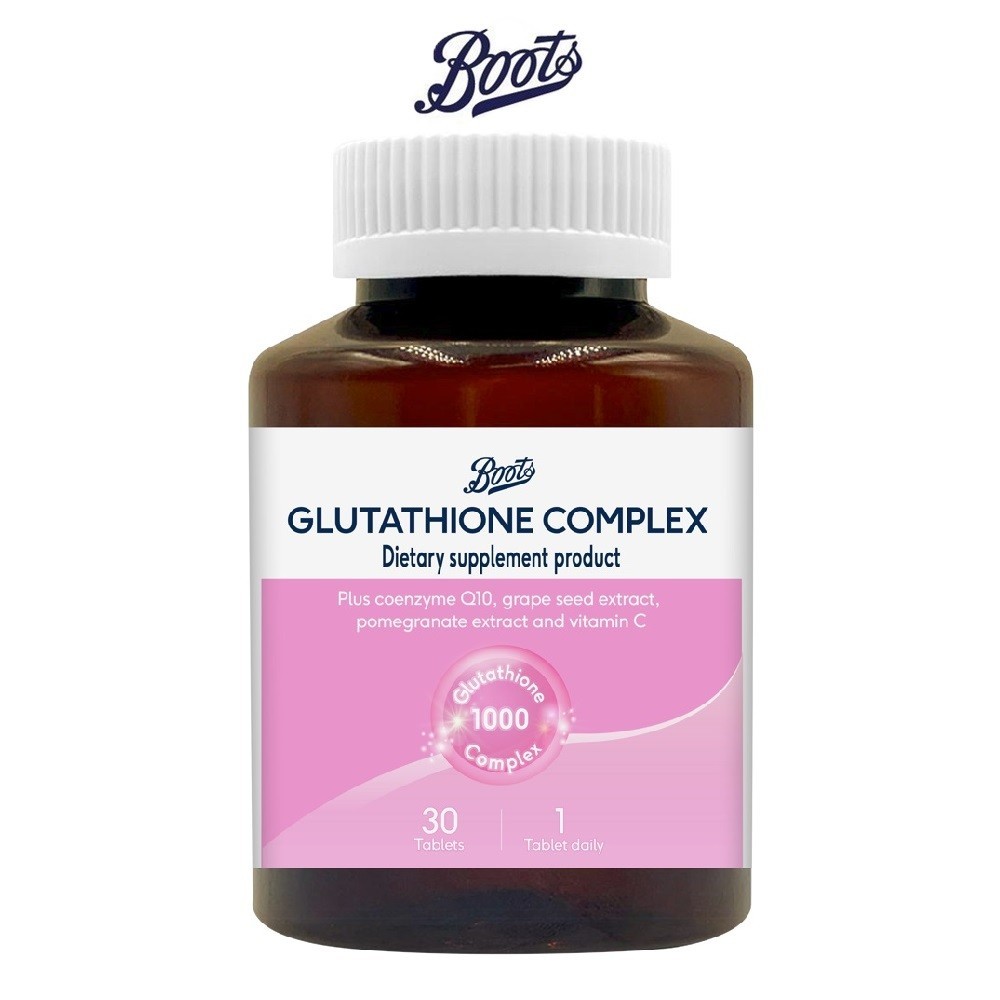 BOOTS FOOD SUPPLEMENT ฟู๊ด ซัพพลีเมนท์ กลูตาไธโอน คอมเพล็กซ์ 30เม็ด ...