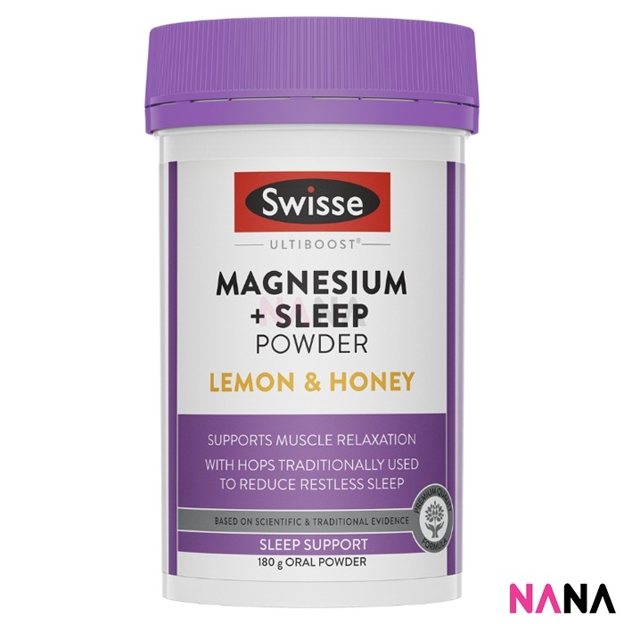 Swisse Ultiboost Magnesium + Sleep Powder 180g ผงวิตามินสำหรับผู้ที่มี ...