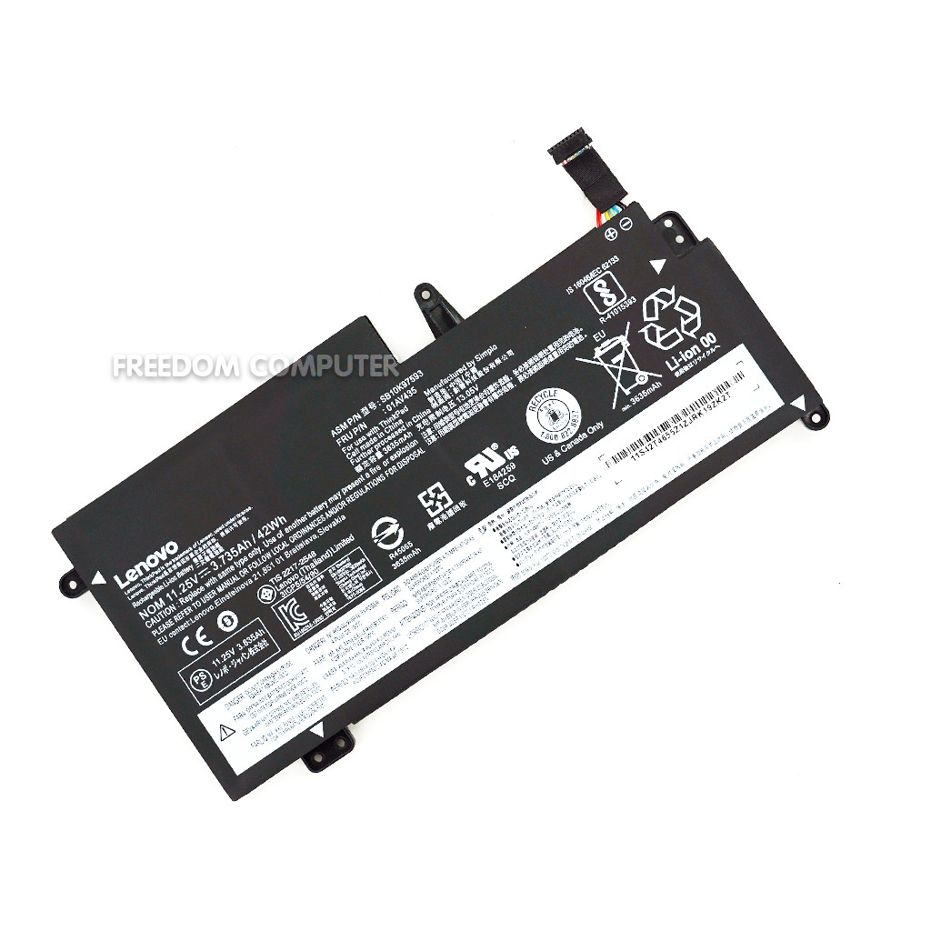 แบตเตอรี่โน๊ตบุ๊ค(แท้) 01AV435 01AV436 Lenovo ThinkPad 13 GEN 2 BATTERY ...