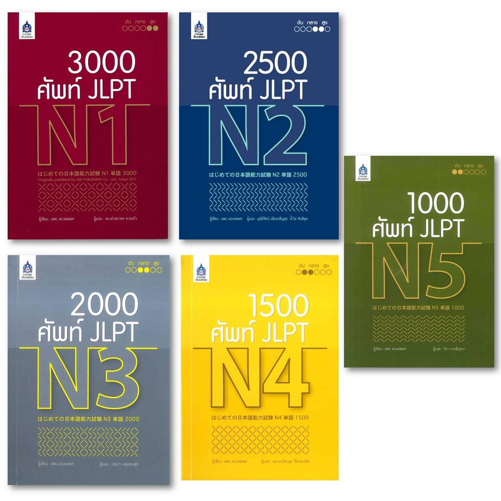 [พร้อมส่ง]หนังสือ 3,000 ศัพท์ JLPT N1 - N5 # บจ.ดวงกมลสมัย # ARC ACADEMY | Shopee Thailand
