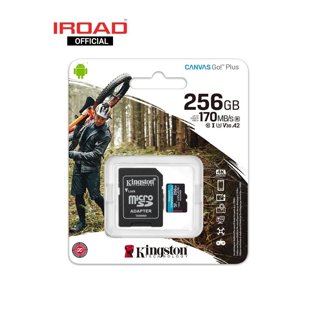 IROAD Kingston 256GB เมมโมรี่ microSD รุ่น Canvas Go! Class 10 เมมโมรี่ ...