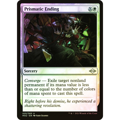[MTG] Prismatic Ending [MH2] [WHITE] [UNCOM] [FOIL] [ENG] (การ์ดเมจิค ...