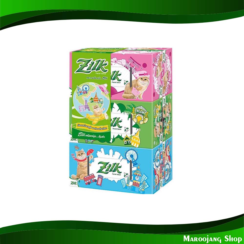 กระดาษเช็ดหน้าแบบกล่อง ซิลค์ 110 แผ่น (แพ็ค6กล่อง) Box Facial Tissue Zilk | Shopee Thailand