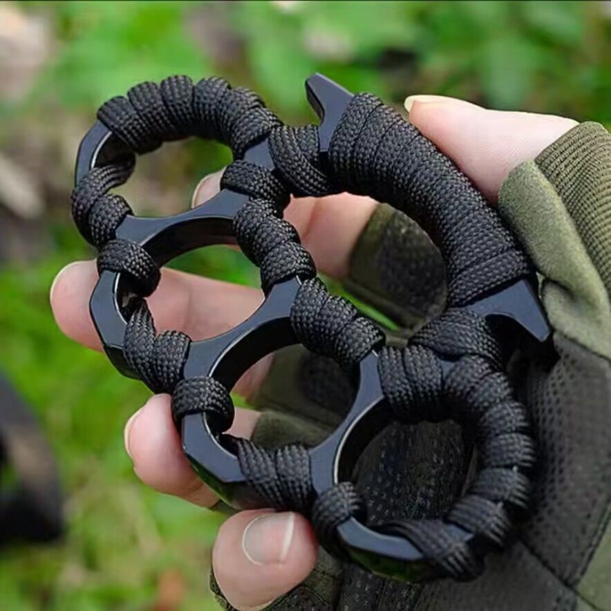 Anti-Wolf Self-Defense แหวนกลางแจ้ง Defense Finger Tiger Self-Defense ...