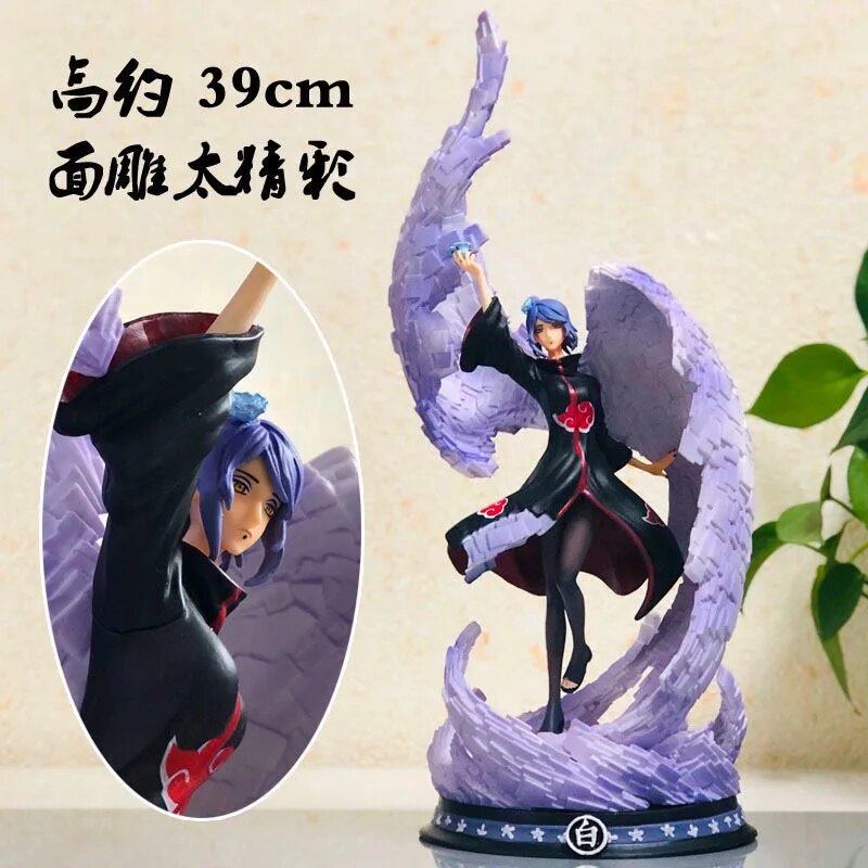 052 Naruto Anime Action Figure Statue GK Itachi Konan Akatsuki Figurine ...
