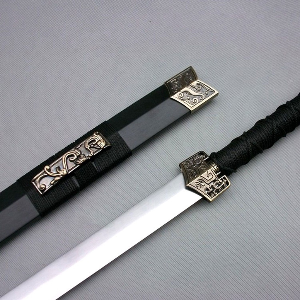 ดาบยาวทำด้วยมือ Qin Jian การป้องกันตัวเองแบบ all-in-one ดาบทาวน์เฮาส์อาวุธเย็นไม่คมชัด | Shopee ...