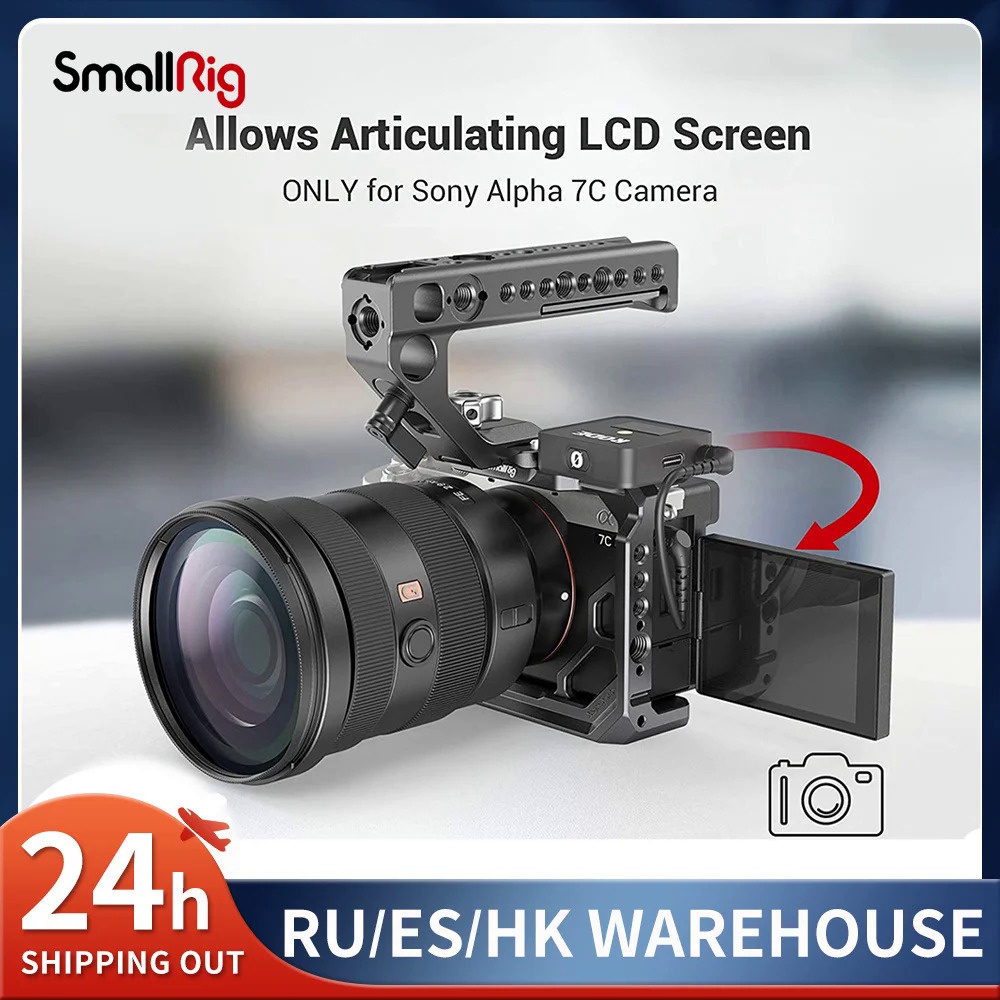SmallRig DSLR A7c กล้องกรงสำหรับ Sony A7c กรง Rig กับรองเท้าเย็น1/4 ...