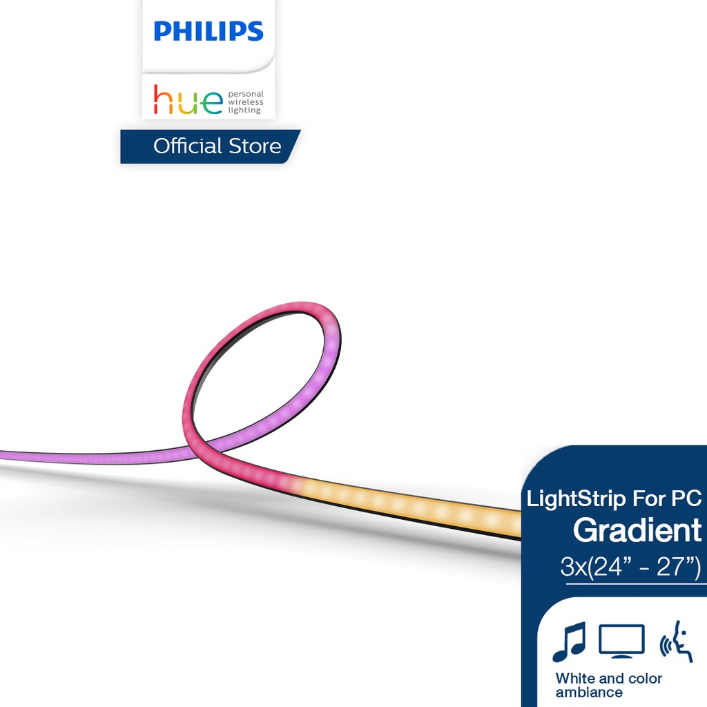 Philips Hue Play Gradient Lightstrip ไฟเส้น LED Gradient 24 - 27 นิ้ว ...