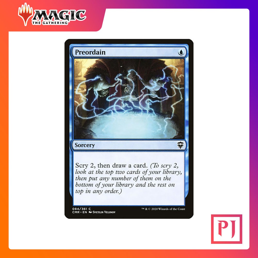[MTG] Preordain [CMR] [BLUE] [COMMON] [NORMAL] [ENG] (การ์ดเมจิค / Magic the Gathering) | Shopee ...