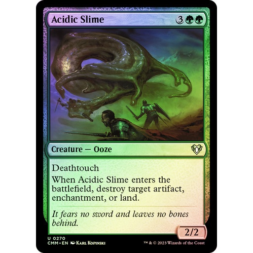 [MTG] Acidic Slime [CMR] [GREEN] [UNCOM] [FOIL] [ENG] (การ์ดเมจิค ...