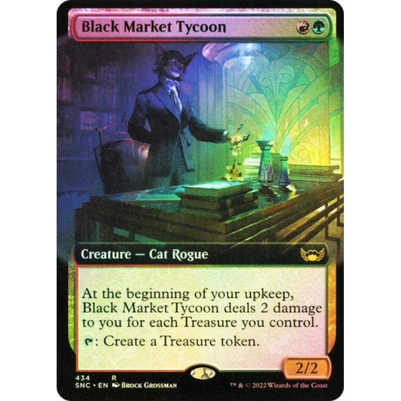 [MTG] Black Market Tycoon [SNC] [MULTI] [RARE Extended Art] [FOIL] [ENG ...