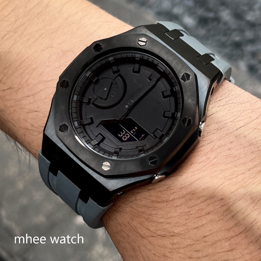 G-Shock Custom AP Lambogini Grey All Black Dial no logo GEN3 Rubber ...