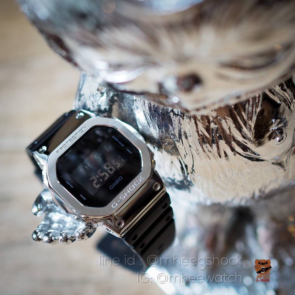 G-Shock Custom DW-5600 Silver | Shopee Thailand