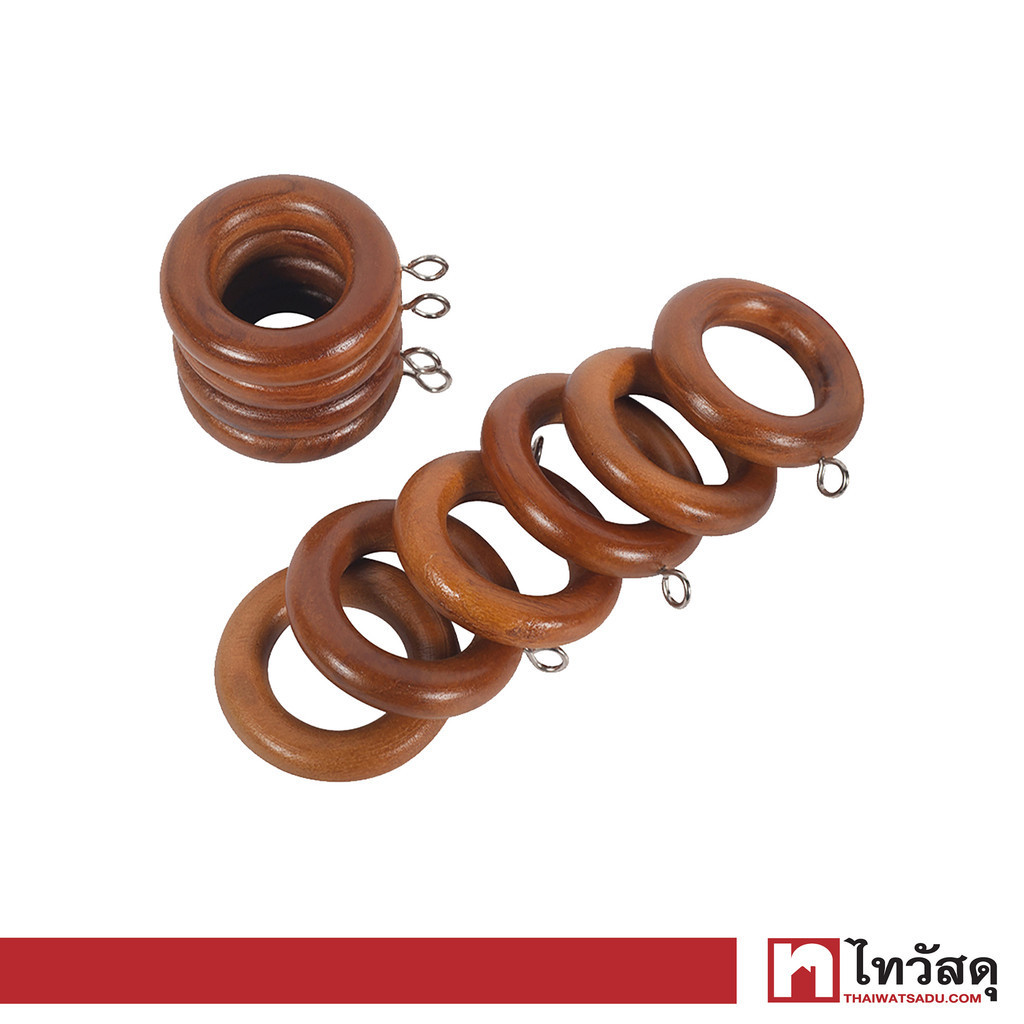 KASSA HOME ห่วงไม้ รุ่น WDS-7 ขนาด 2.5 นิ้ว สีน้ำตาล | Shopee Thailand