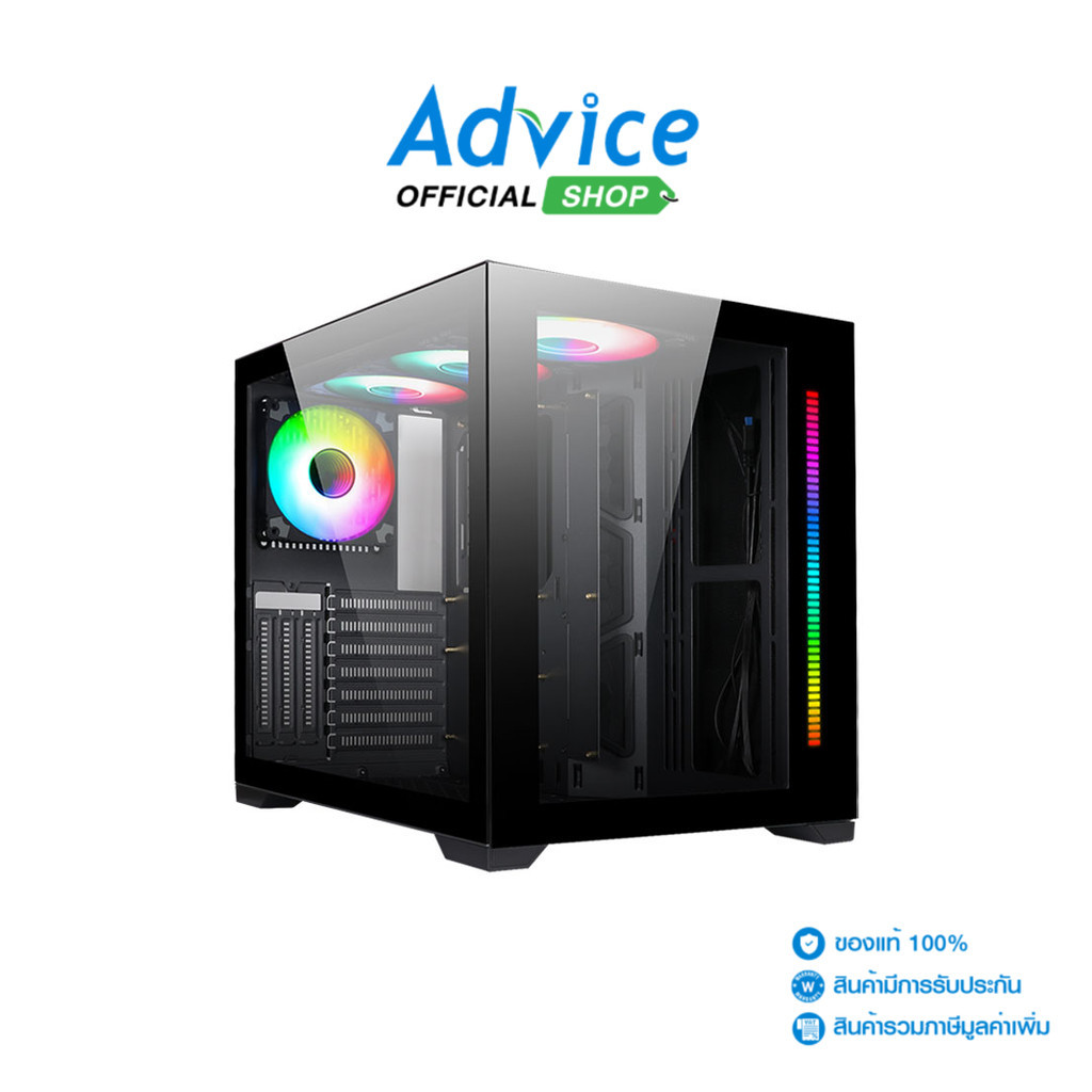 TSUNAMI ATX CASE (NP) PROTECTOR VISION IV KK 1264*4 (BLACK) - A0147873 ...