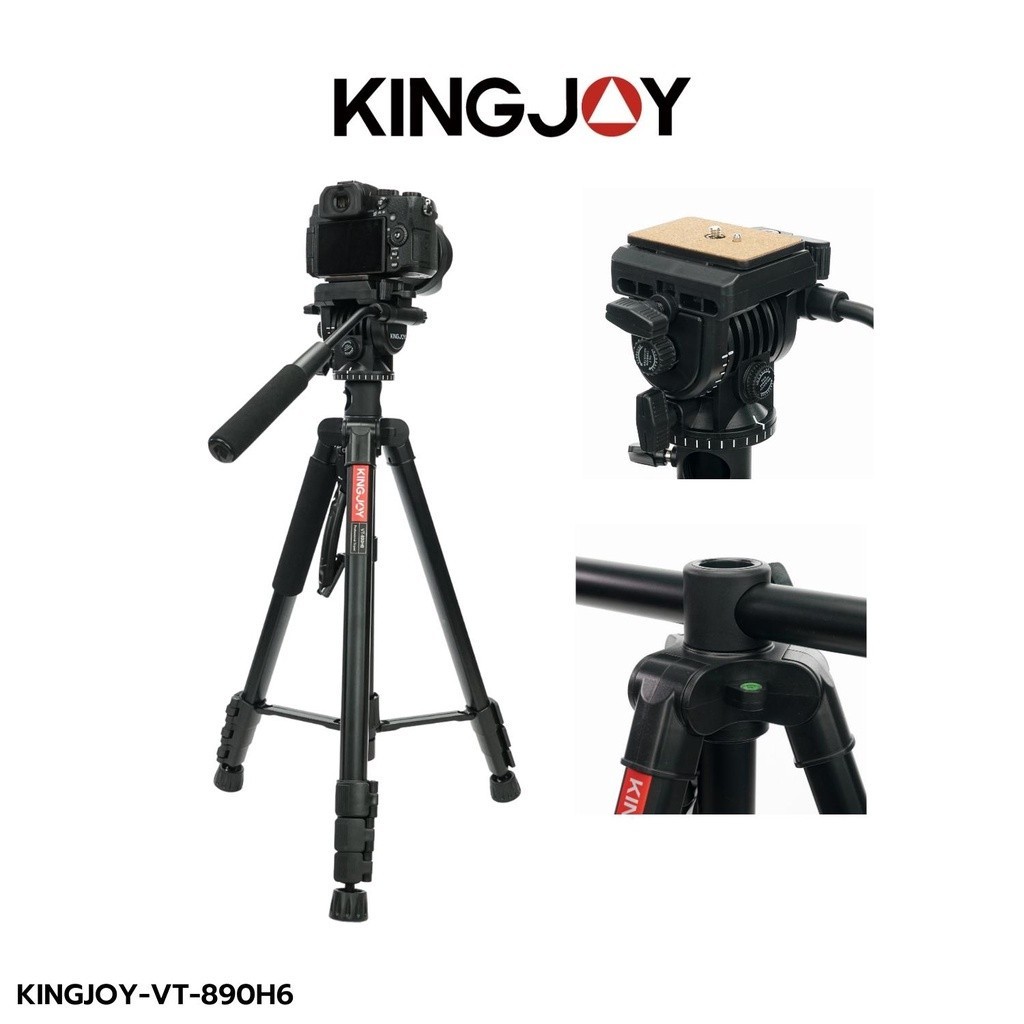 Kingjoy VT-890H6 Multi-functionak Lateral Tripod ขาตั้งกล้องแบบ3ขา สำหรับถ่าย Video พร้อมด้ามจับ ...