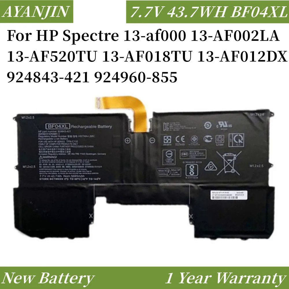 แบตเตอรี่ BF04XL 7.7V สำหรับ HP Spectre 13-af000 13-AF002LA 13-AF520TU ...