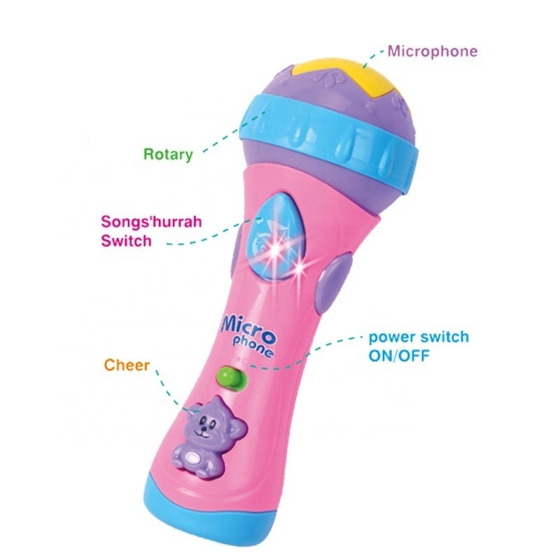 early education intelligent portable kid music microphone toy with ...