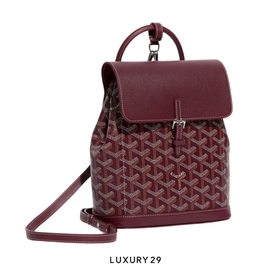 Goyard Alpin Mini Backpack Burgundy | Shopee Thailand