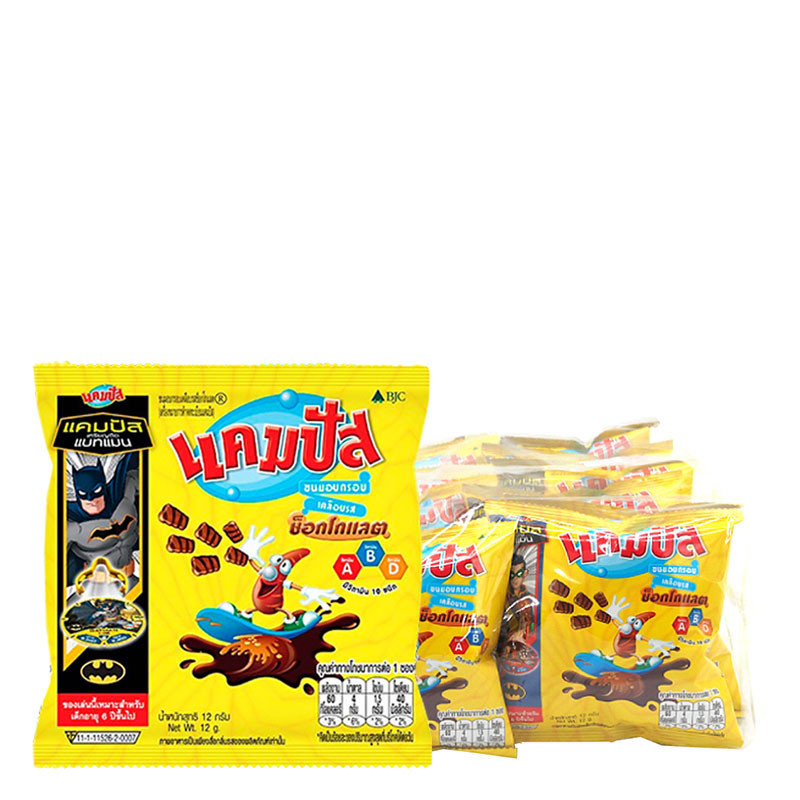 แคมปัส ขนมอบกรอบ เคลือบรสช็อกโกแลต 12 ก. x 12 / CAMPUS Extruded Snack ...