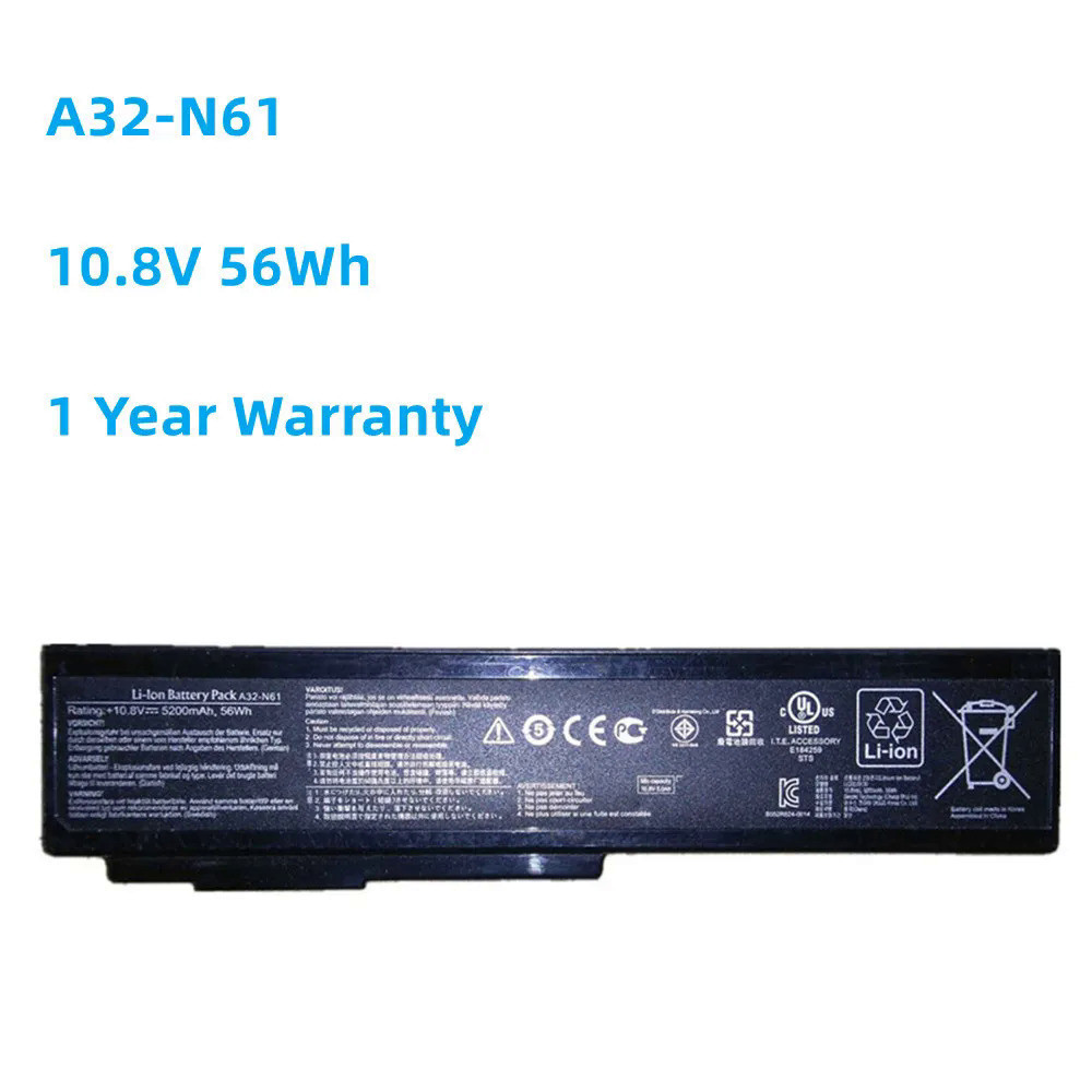 Laptop battery for ASUS, or, V, 56 oh, N61, N61J, N61D, N61VG, N61JA ...