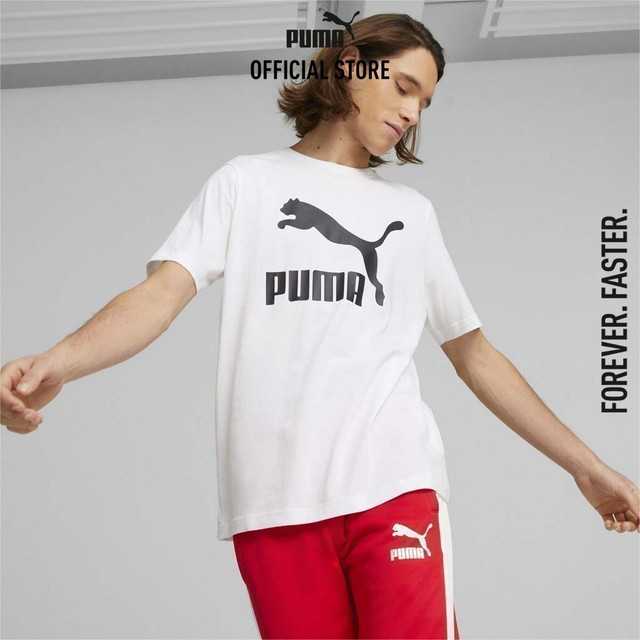 PUMA PRIME/SELECT - เสื้อยืดคอกลมผู้ชาย Classics Logo Tee สีขาว ...