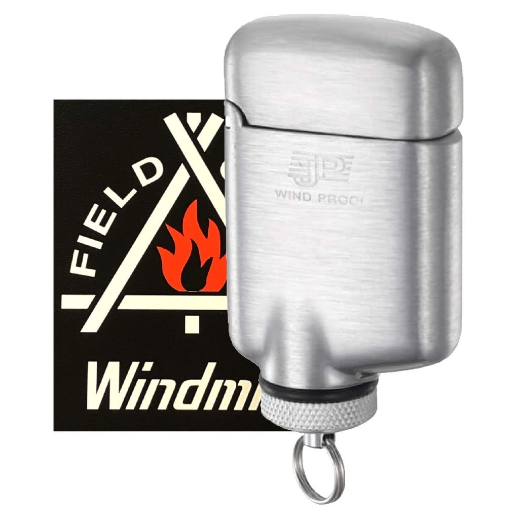 Windmill Windmill Turbo Lighter Silver JP พร้อมสติ๊กเกอร์โลโก้เติมซาติน ...