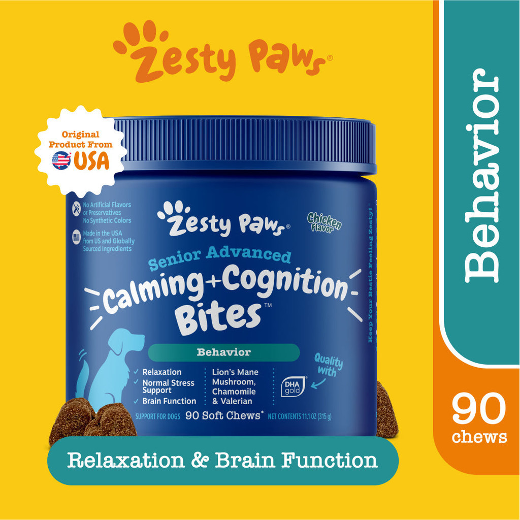 Zesty Paws Senior Advanced Calming + Cognition Behavior Bites - รสไก่ ...