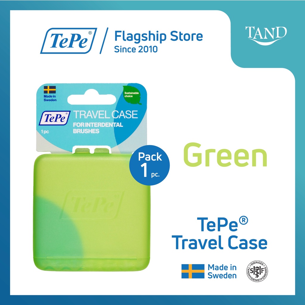 (Pack 1) TePe® Travel Case เทเป ทราเวล เคส กล่องเก็บอุปกรณ์ทำความสะอาด ...