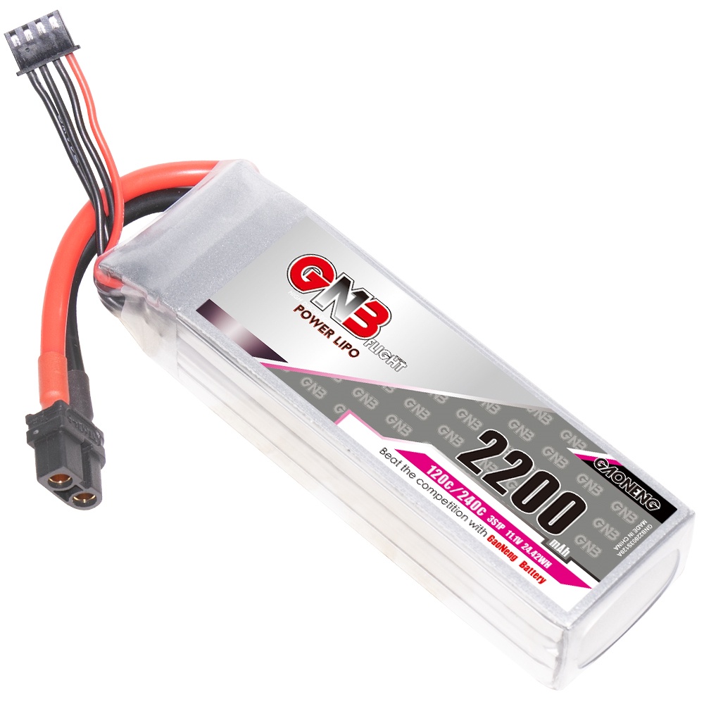 GAONENG GNB 2200mah 3S 11.1V 120C XT60 RC Air Wing Drone LiPo battery ...