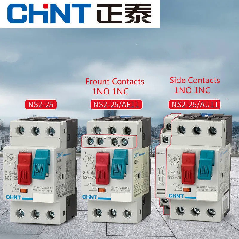 CHINT AC มอเตอร์เริ่มต้น NS2-25 NS2-25X AE11 AU11 220โวลต์-390โวลต์ ...