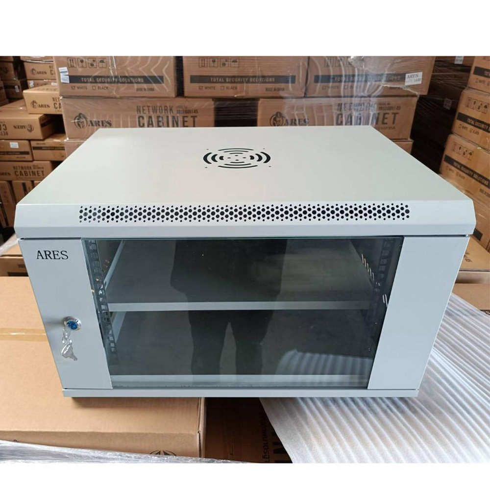 ARES Network Cabinet ตู้ Rack 6U 40CM รุ่น ARS-6UN ขนาด 53x40x30cm. (ลึก 40cm.) ตู้แร็ค SERVER ...