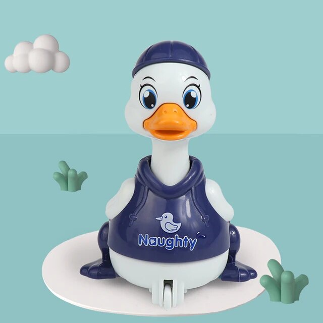 655 Duck Clockwork Toy Cartoon Inertia Friction Press Pull Back Car ...