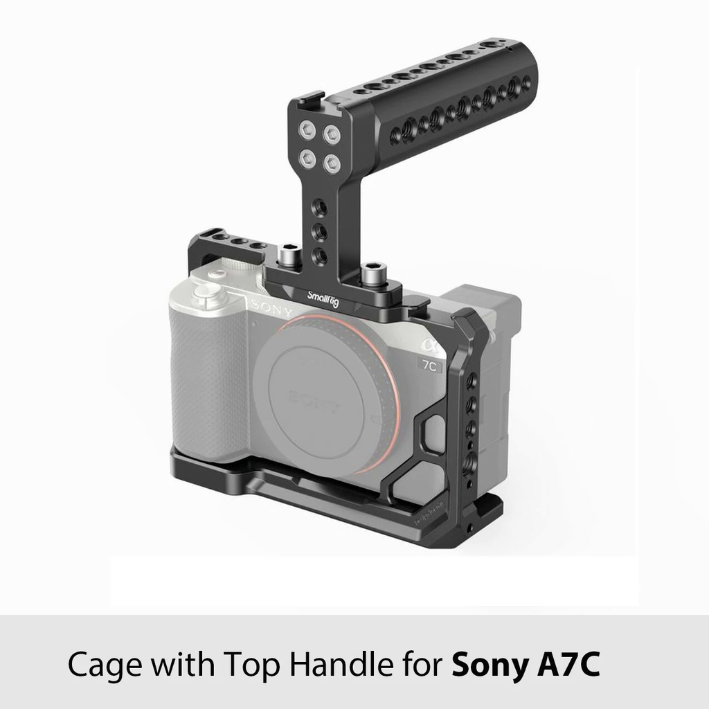 SmallRig DSLR A7c กล้องกรงสำหรับ Sony A7c กรง Rig กับรองเท้าเย็น1/4 ''รูรอบทิศทางสำหรับไมโครโฟน ...