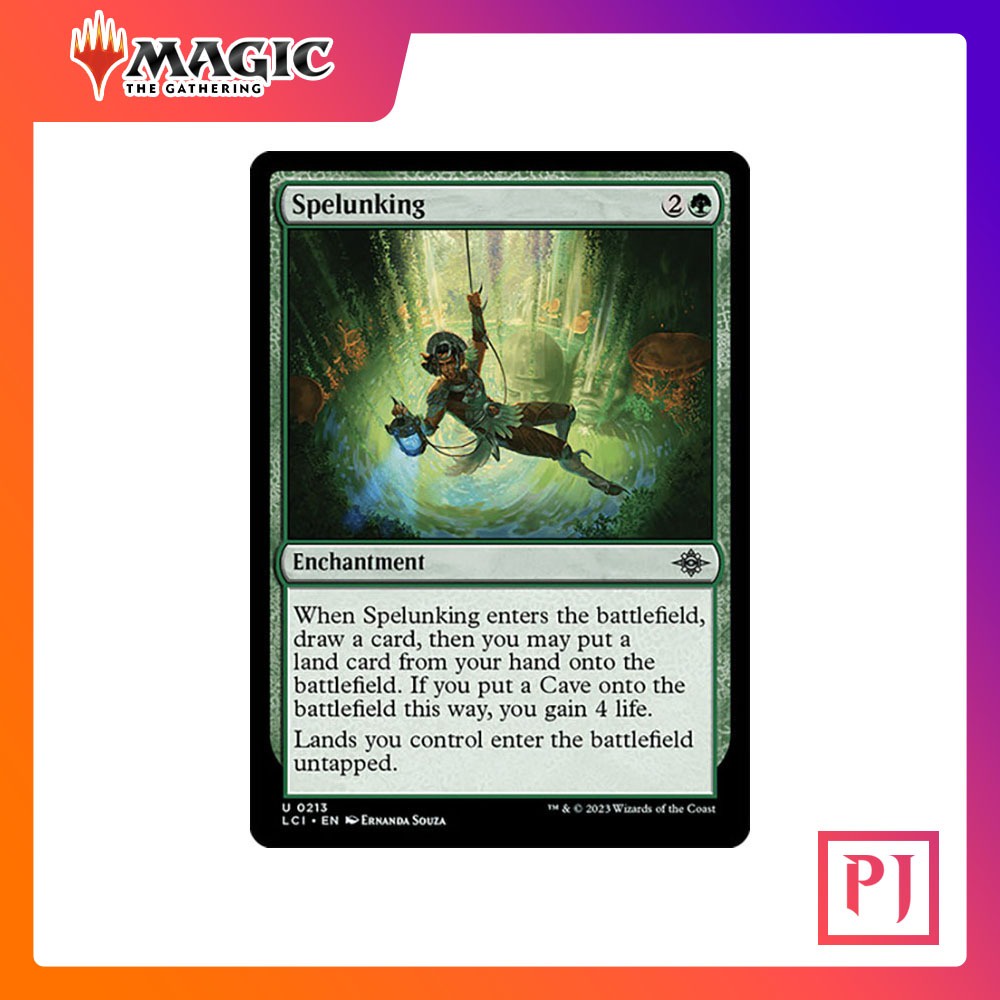 MTG Spelunking [LCI] [GREEN] [UNCOM] [NORMAL] [ENG] (การ์ดเมจิค / Magic ...