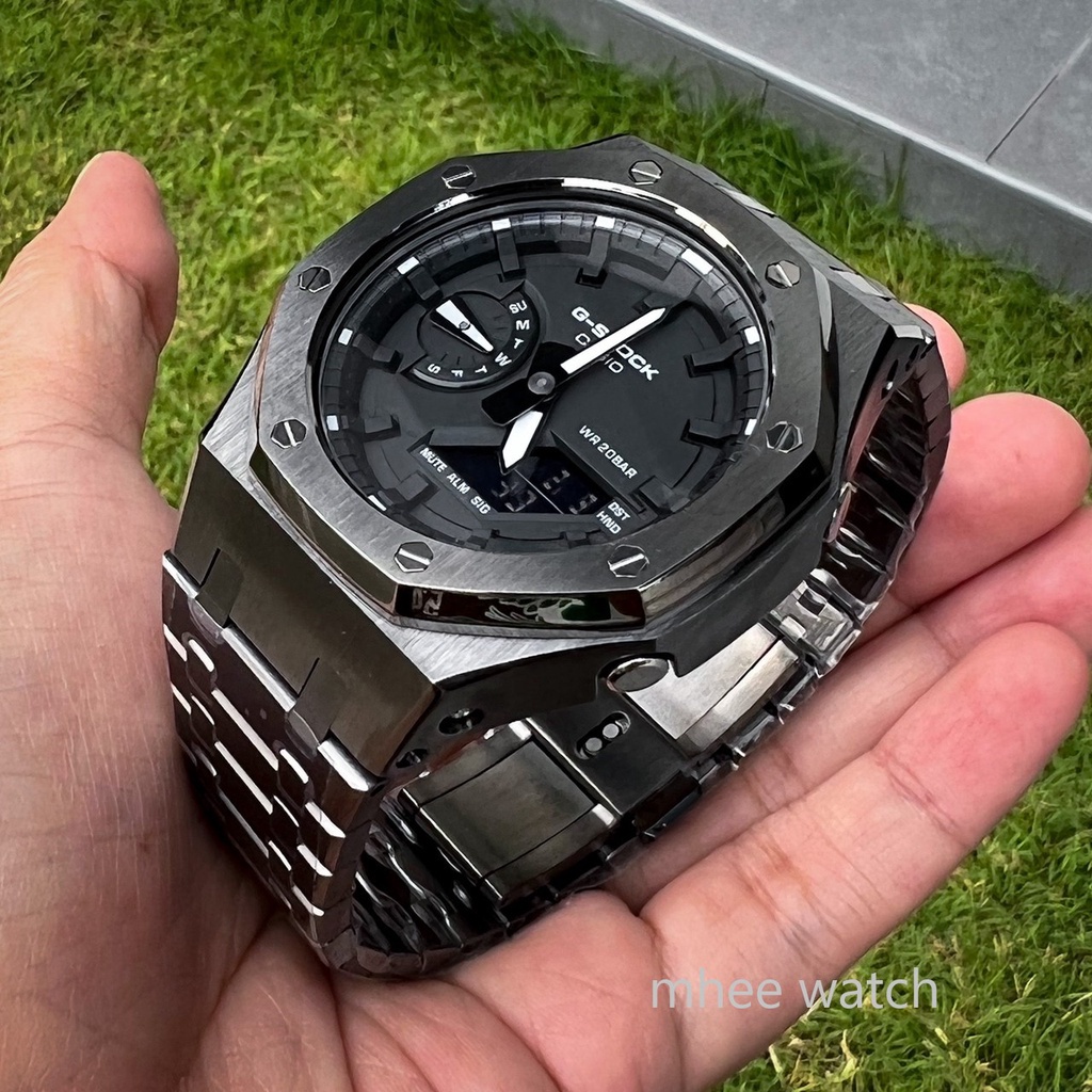 G-Shock Casioak Gun Metal Steel ทั้งเรือน ใส่ตัวเรือนรุ่น GA-2100SKE-7A ...