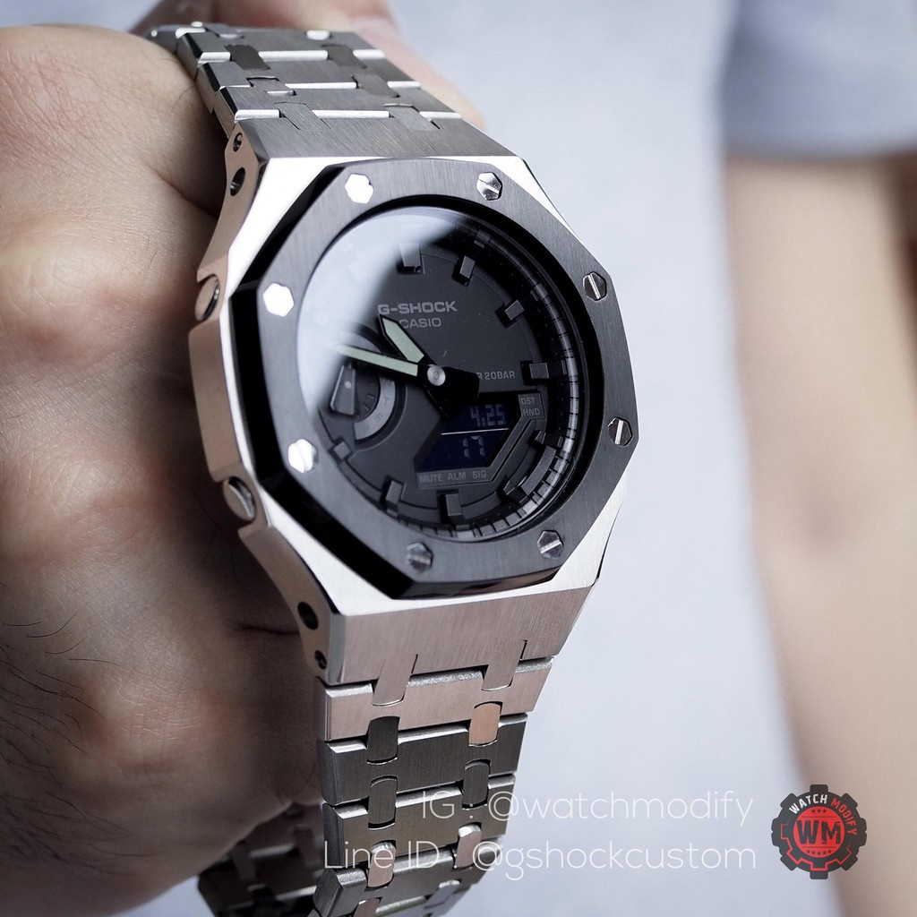 Gshock AP Stainless GEN3 Two Tone Ga-2100-1a1 ใส่ตัวหายาก Rare item ...