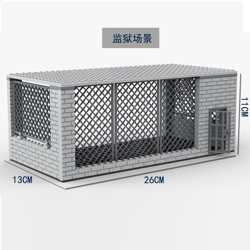 ของเล่นบล็อกตัวต่อเลโก้ C Prison Prison Room MO View Badman Prisoner ...
