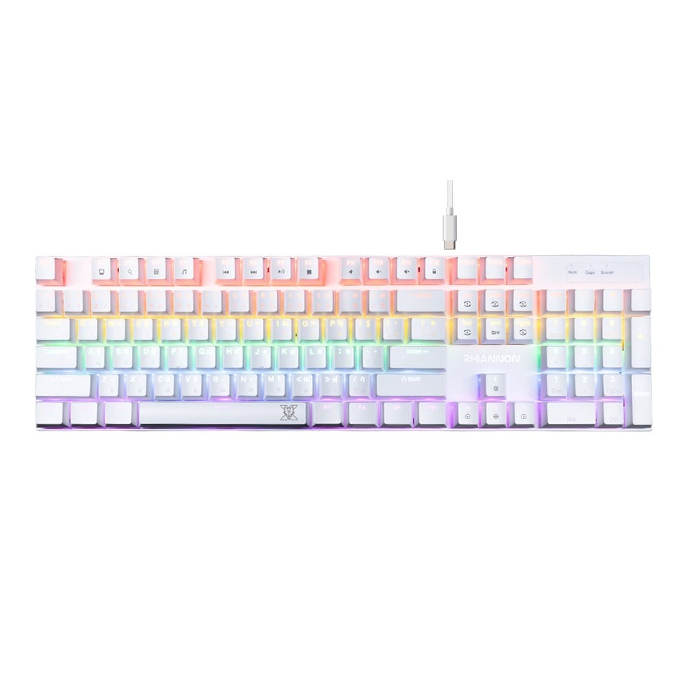 KEYBOARD NUBWO X62 RHIANNON (WHITE) (BLUE SWITCH - MINI RGB - EN/TH ...