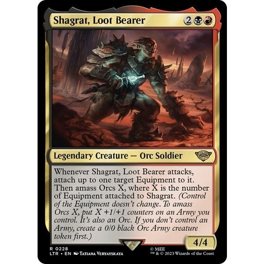 [MTG] Shagrat, Loot Bearer [LTR] [MULTI] [RARE] [NORMAL] [ENG] (การ์ดเม ...