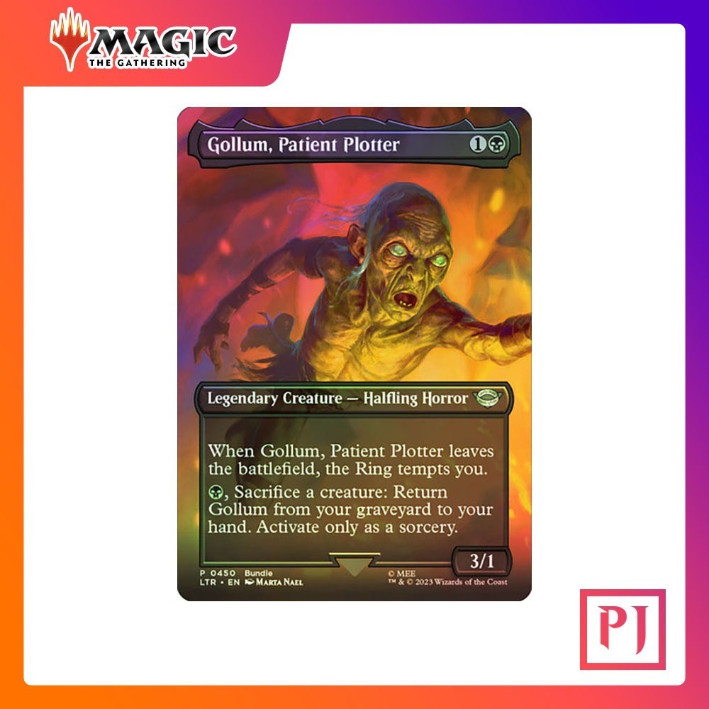 [MTG] Gollum, Patient Plotter (Bundle) (Borderless) [LTR] [BLACK ...