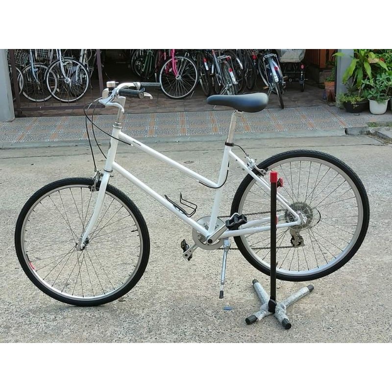 Tokyo bike รุ่น Bisou 7 speeds วงล้อ 26 นิ้ว เฟรมเหล็ก Cromoly ขนาดท่อตั้ง 45 cm สภาพสวย สีขาว ...