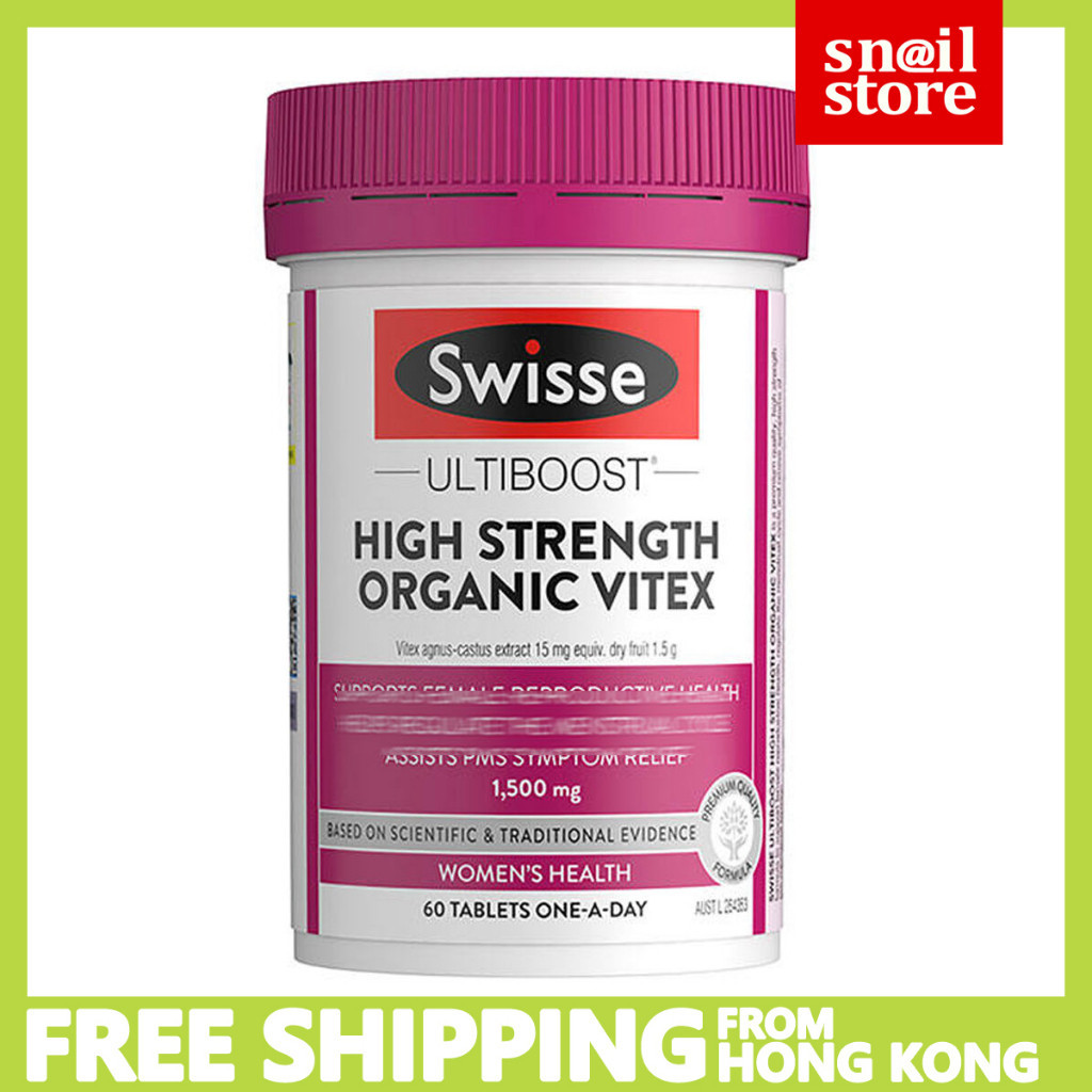 Swisse Ultiboost High Strength Organic Vitex (EXP:2026) 1500mg 60tablets เม็ด Chasteberry ...