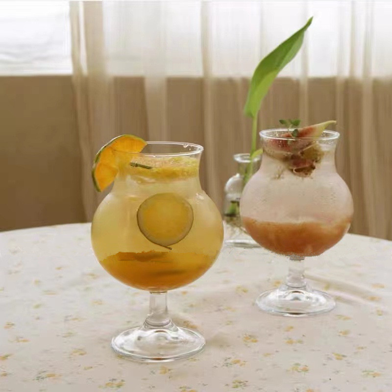 South Korea Spherical Glass Juice Cup Bubble Water Cup Ice Cream ...