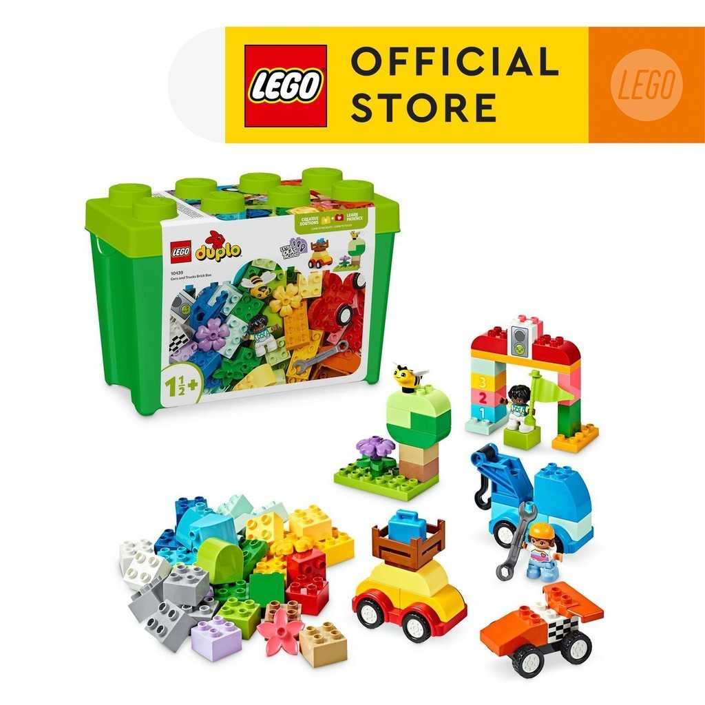 LEGO DUPLO Classic 10439 Cars and Trucks Brick Box (80 Pieces) | Shopee ...