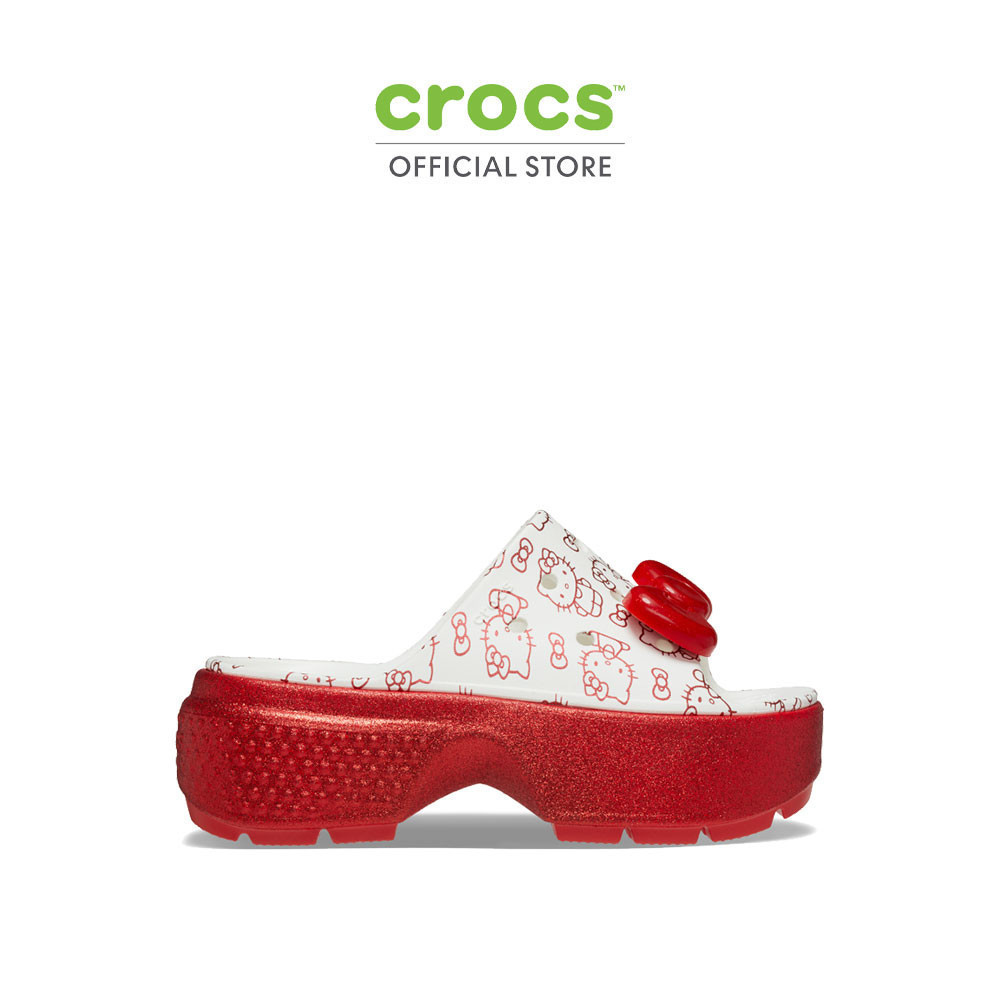 CROCS รองเท้าแตะผู้ใหญ่ HELLO KITTY STOMP SLIDE รุ่น 209815100 - WHITE ...