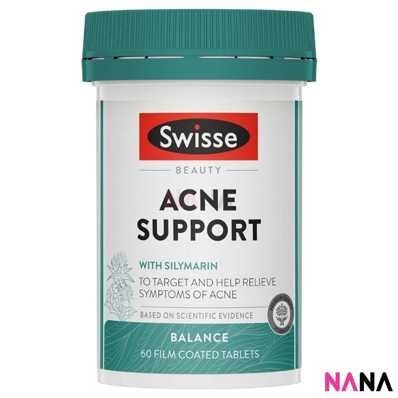Swisse Beauty Acne Support 60 Film Coated Tablets ลดสิว ปัญหาสิว 60 เม็ด (หมดอายุ: 09 2026 ...