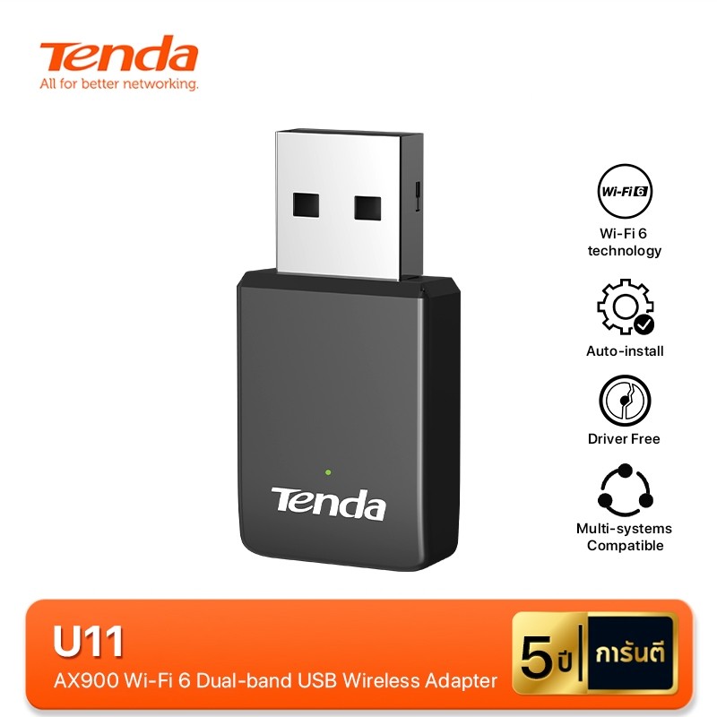 Tenda U11 USB WiFi Adapter AX900 รับสัญญาณ Wifi Card Dual Band 2.4G ...