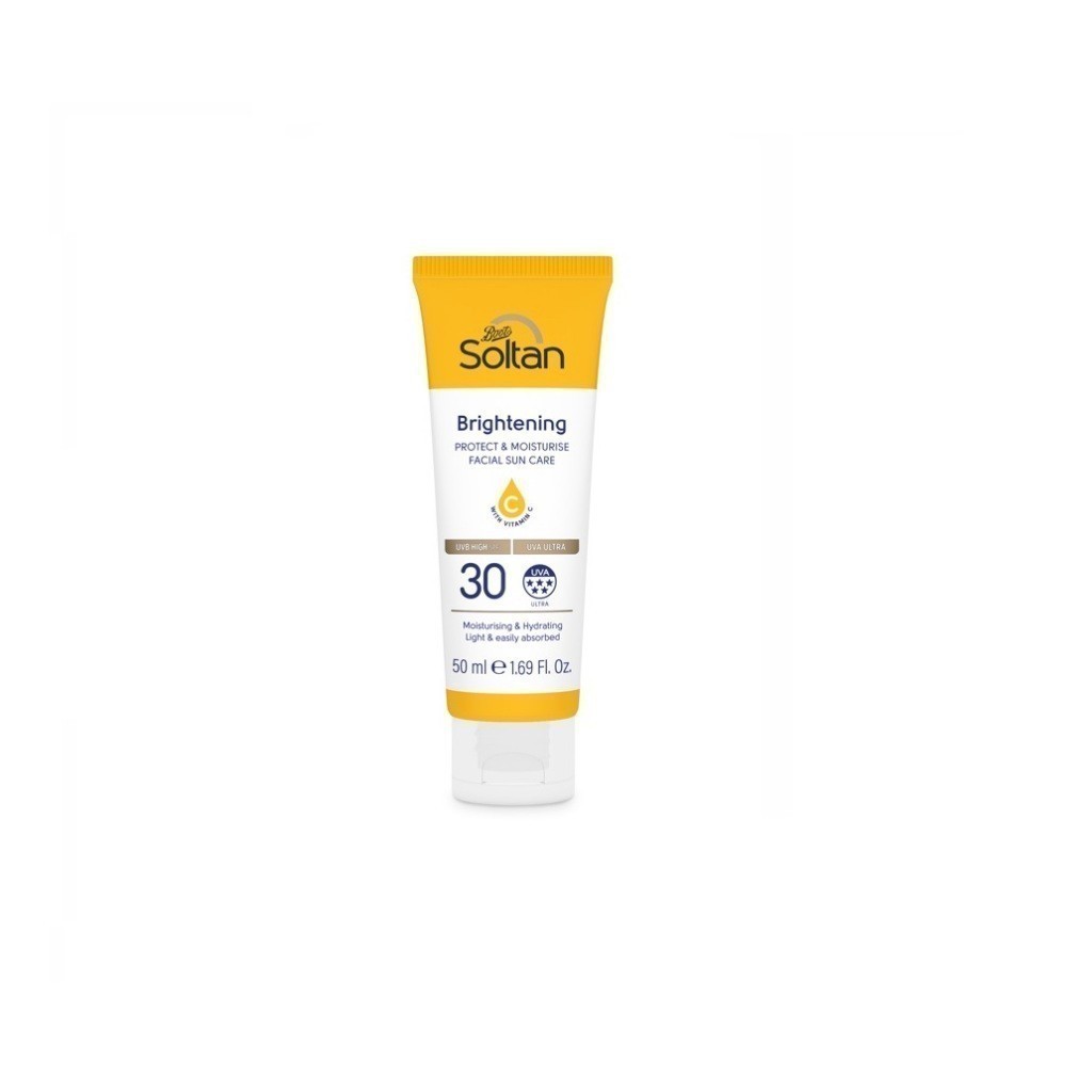 Boots Soltan Brightening Protect & Moisturise Facial Sun Care Uvb High Spf 30 บู๊ทส์ โซลแทน ไบรท ...