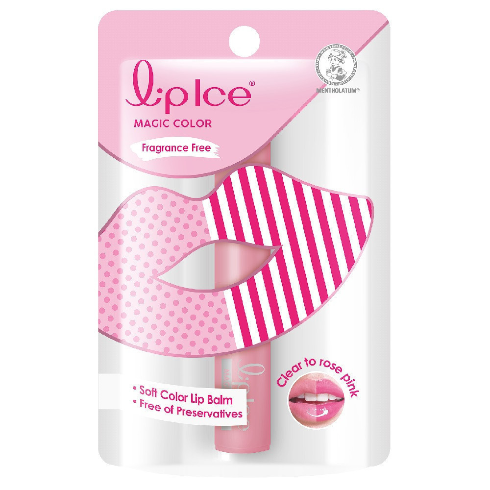 Mentholatum Lip Ice Magic Color Crystal Pink 2G เมนโทลาทั่ม ลิป ไอซ์ เม ...
